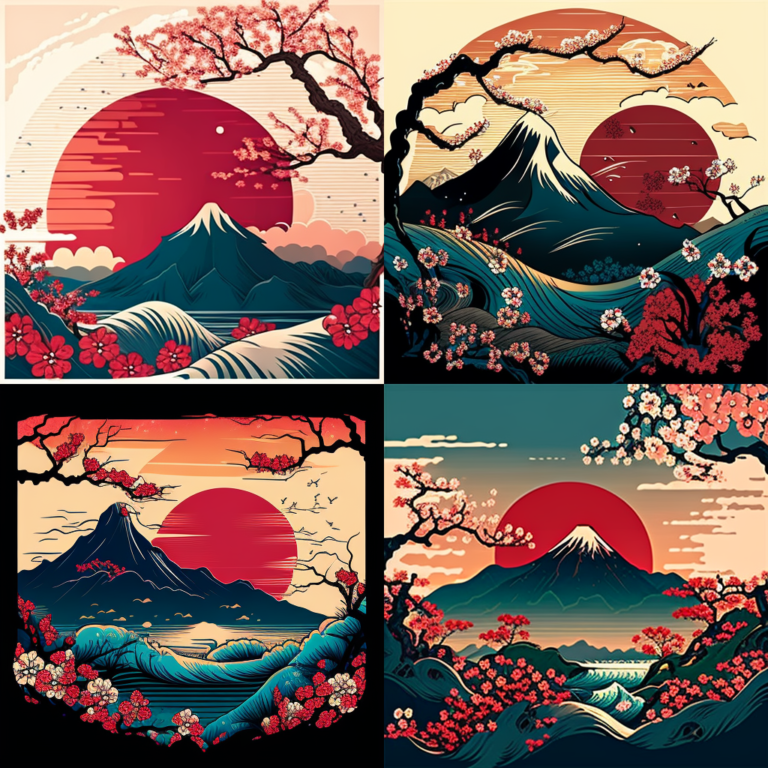 How to make a Japanese Scene in Vector Graphics style in MidJourney ...
